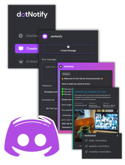 Powerful Announcement & Reminder Bot For Discord | dotNotify